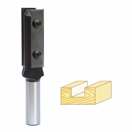 WESTWARD Straight Cut Profile Router Bit, Carbide, 1/8 in Cutter Dia ...