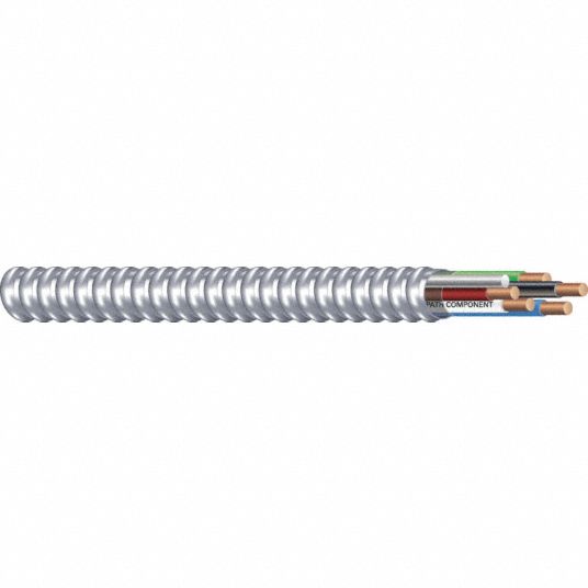 SOUTHWIRE Metal Clad Armored Cable: 14 AWG Wire Size, 4 with Insulated ...