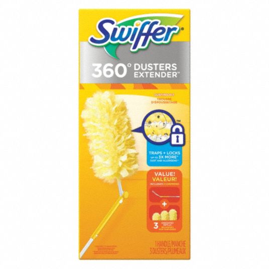 SWIFFER Swiffer 360 Dusters: 36 in Head Lg, Yellow, Extendable Handle ...