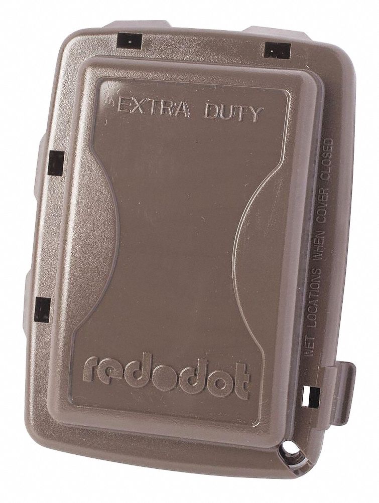 RED DOT While In Use Weatherproof Cover: PVC, 3 1/2 in Dp, Horizontal ...