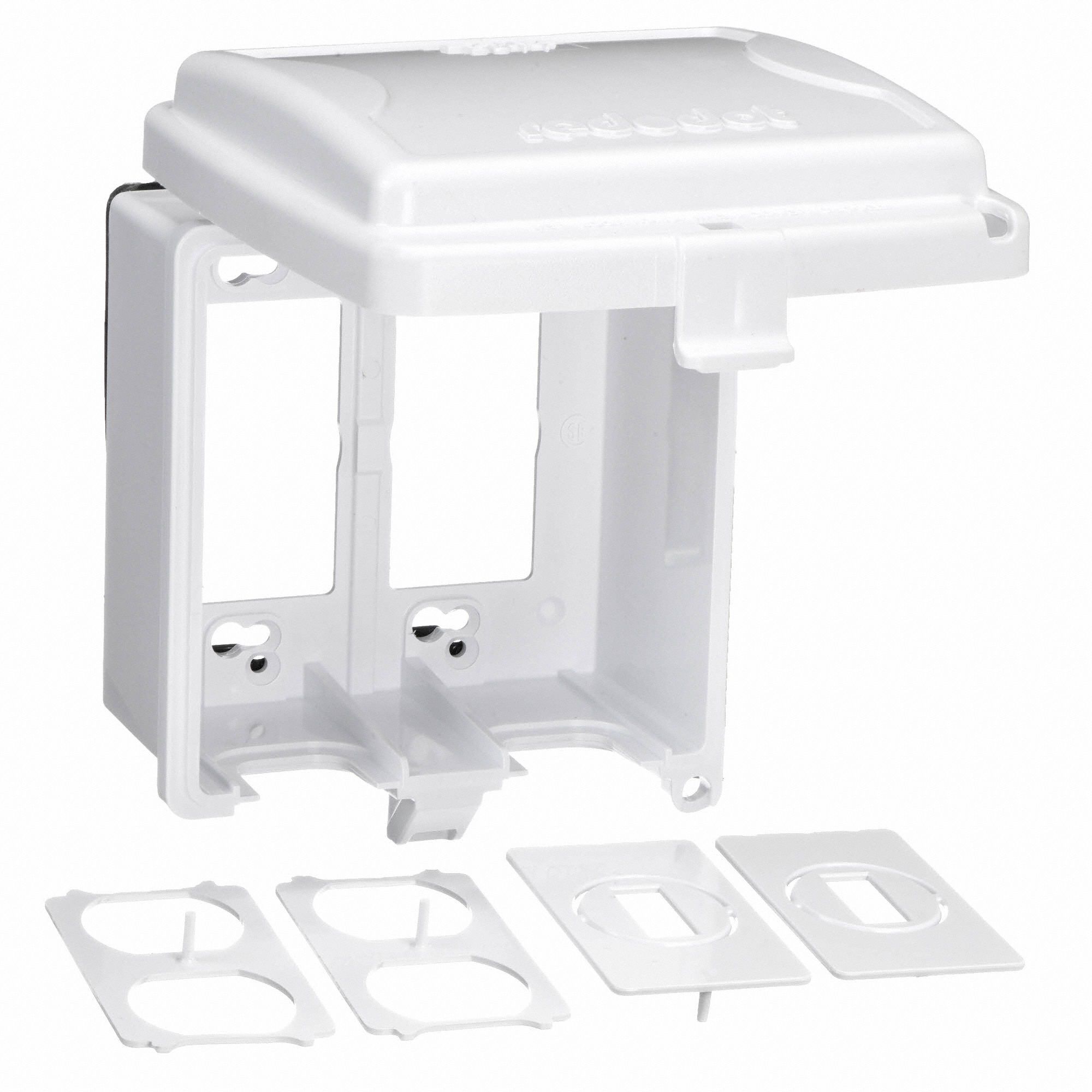 RED DOT While In Use Weatherproof Cover: PVC, 3 23/64 in Dp, Vertical ...