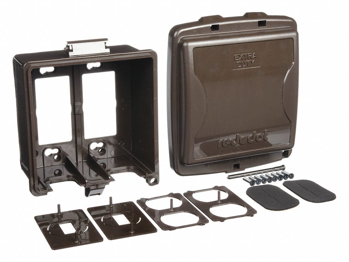 RED DOT, 2 Gangs, For Decora/GCFI Electrical Component Type, While In ...