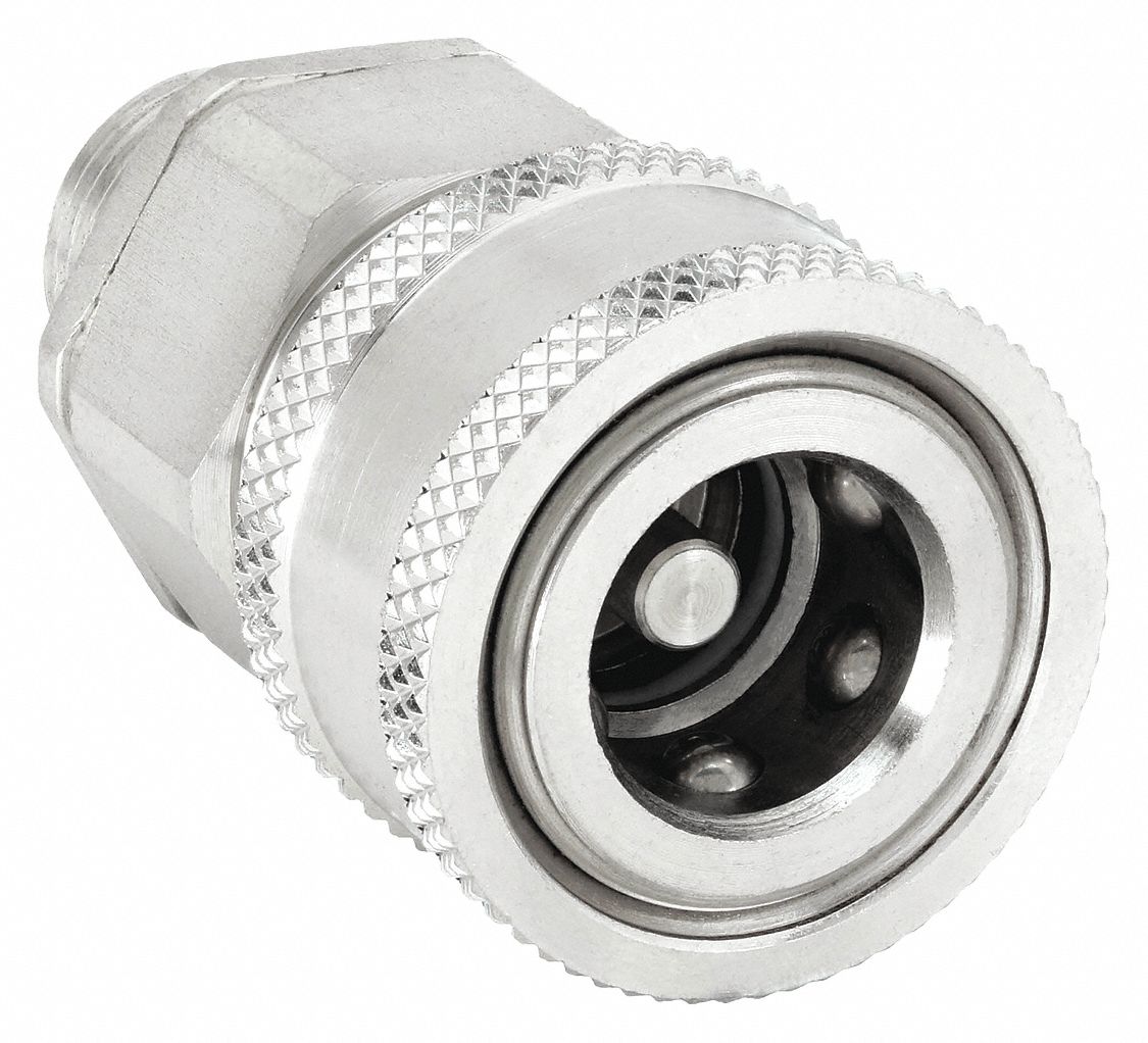 SNAP-TITE, 1/4 in Coupling Size, 316 Stainless Steel, Hydraulic Quick ...