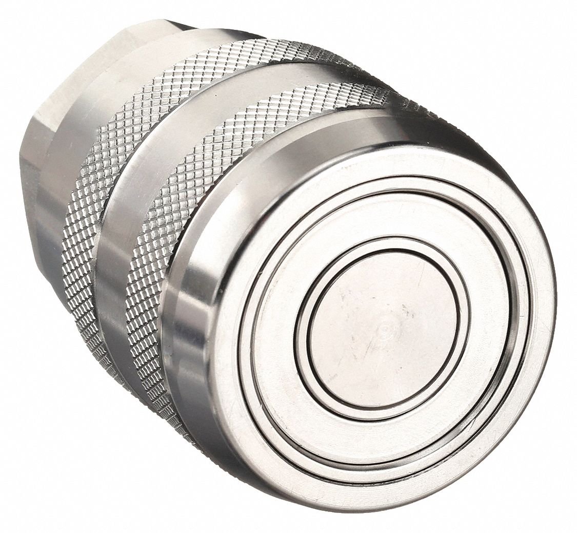 PARKER, 1 in Coupling Size, 316 Stainless Steel, Hydraulic Quick ...
