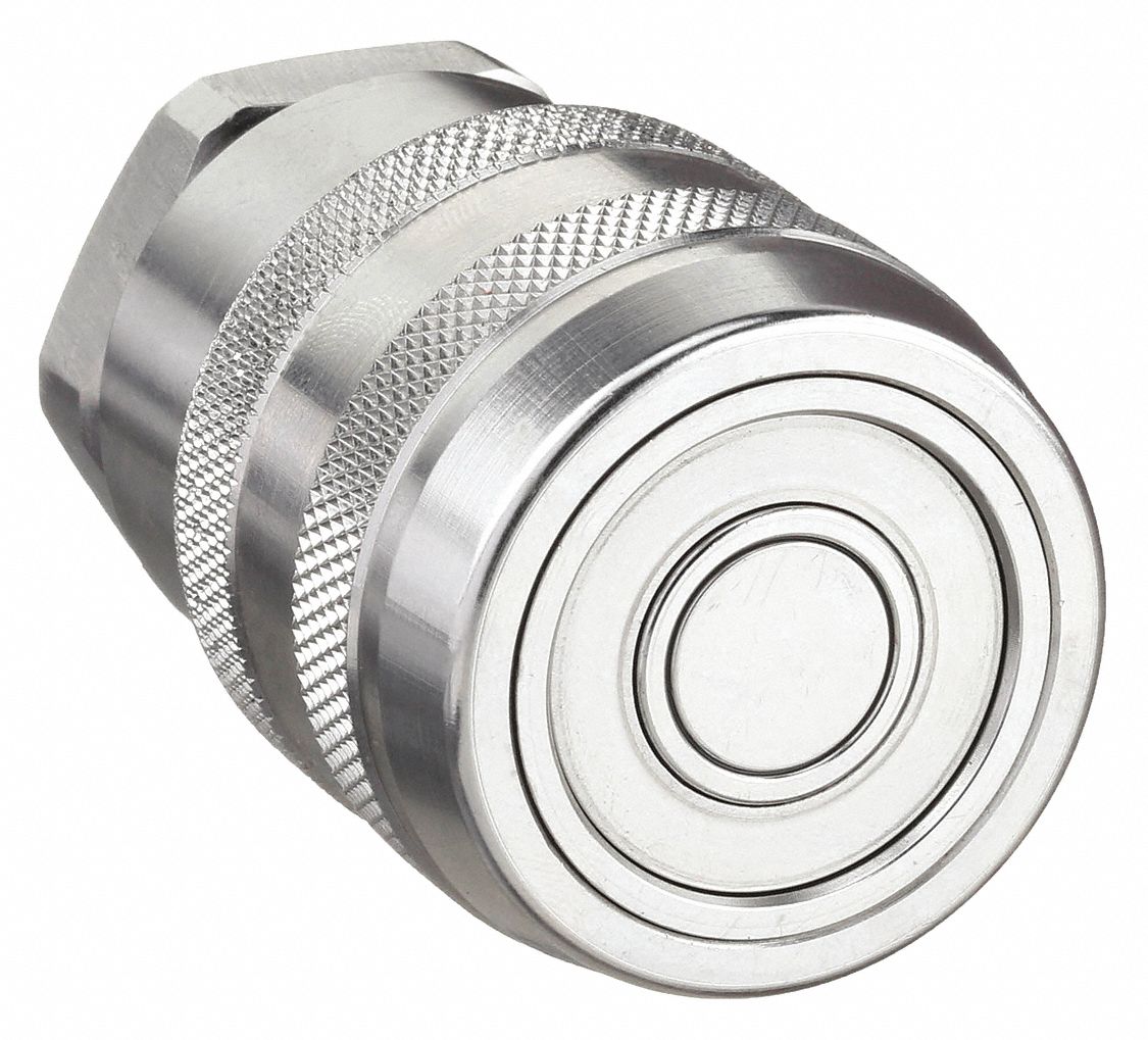 PARKER, 1 in Coupling Size, 316 Stainless Steel, Hydraulic Quick ...