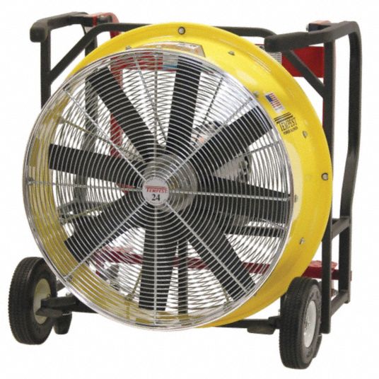 TEMPEST, 24 in Blade Dia, 1 Speeds, Standard-Duty Industrial Fan ...