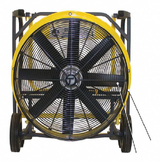 TEMPEST, 24 in Blade Dia, 1 Speeds, Hazardous-Location Industrial Fan ...