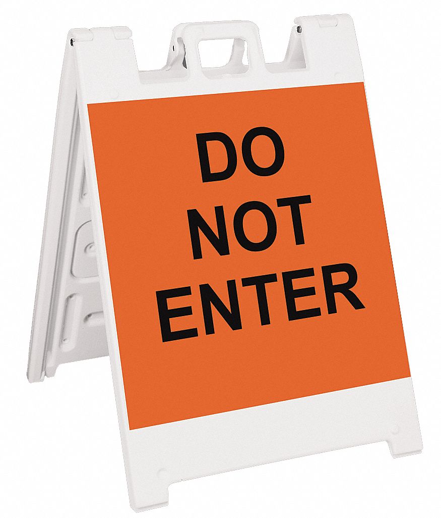 36 in Overall Ht, 25 in x 36 in, Barricade Sign - 20PF60|136-WLGQ2424 ...