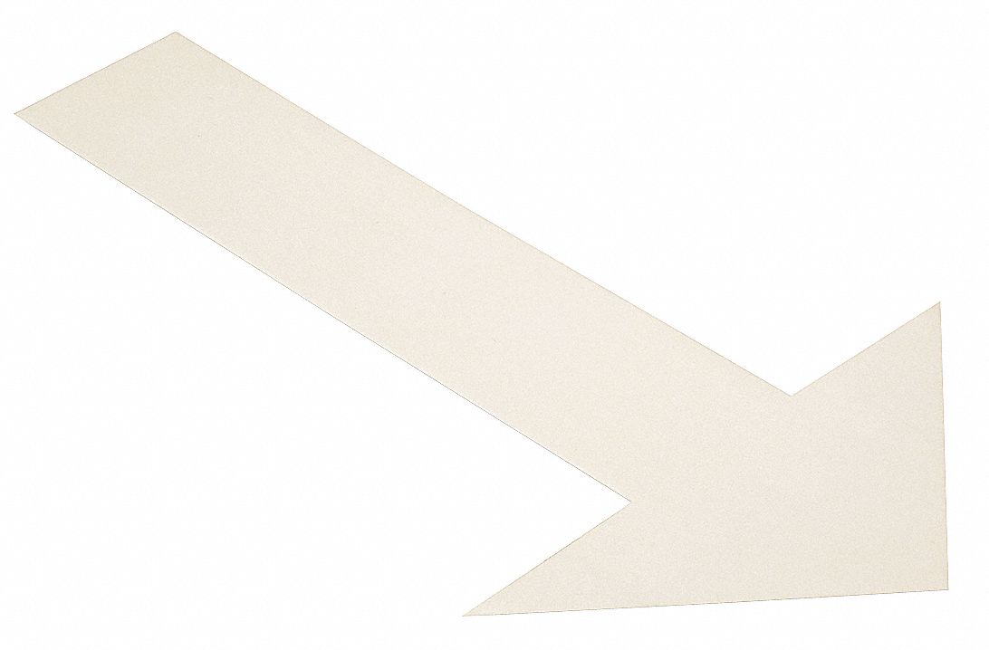 Arrow, Solid, Floor Marking Tape - 20PG41|ARROW10W - Grainger