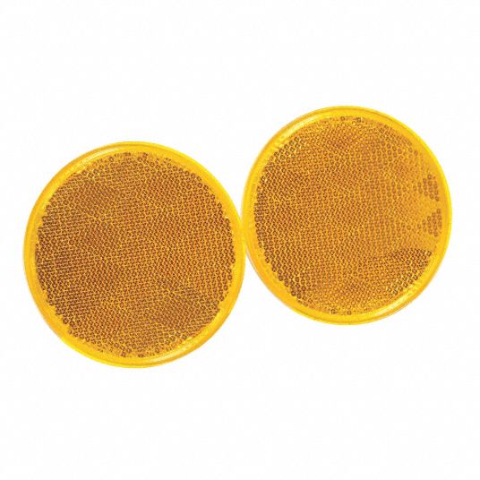 Round, Amber, Reflector - 20PT16|73817 - Grainger