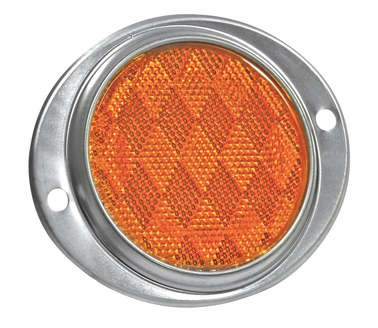 REESE Oval Reflector Amber 4 9 16 In L X 11 32 In W Aluminum