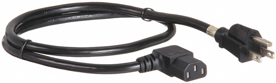 16 AWG Wire Size, 3 ft Cord Lg, PC Power Cord - 20PX04|20PX04ID - Grainger