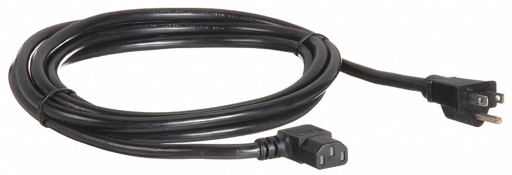 14 AWG Wire Size, 10 ft Cord Lg, PC Power Cord - 20PX10|20PX10ID - Grainger