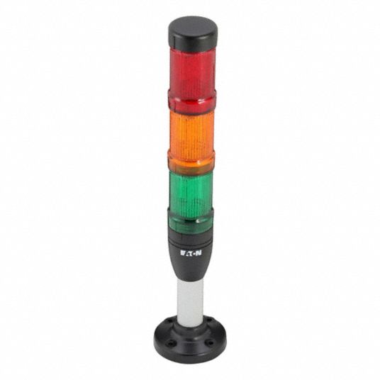 EATON, 3 Tier, Amber/Green/Red, Tower Light Assembly - 20PY95|SL4-100-L ...