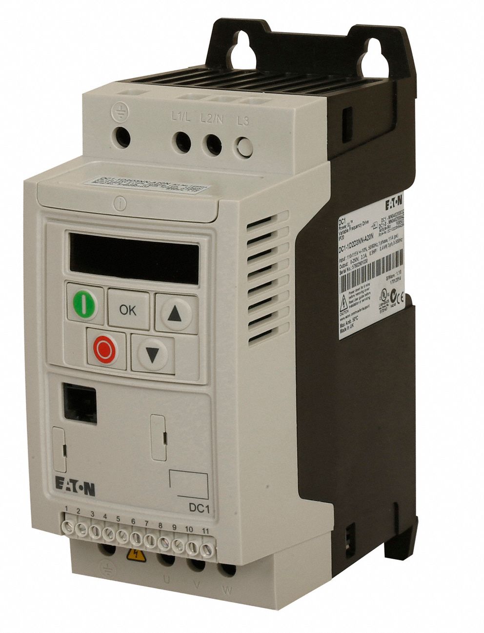 EATON Variable Frequency Drive: 115V AC, 1/2 hp Max Output Power, 7 A ...