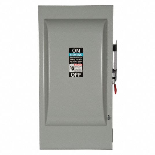 Safety Switch, Nonfusible, General, 240V AC Voltage, 3 Phase, 60 hp ...