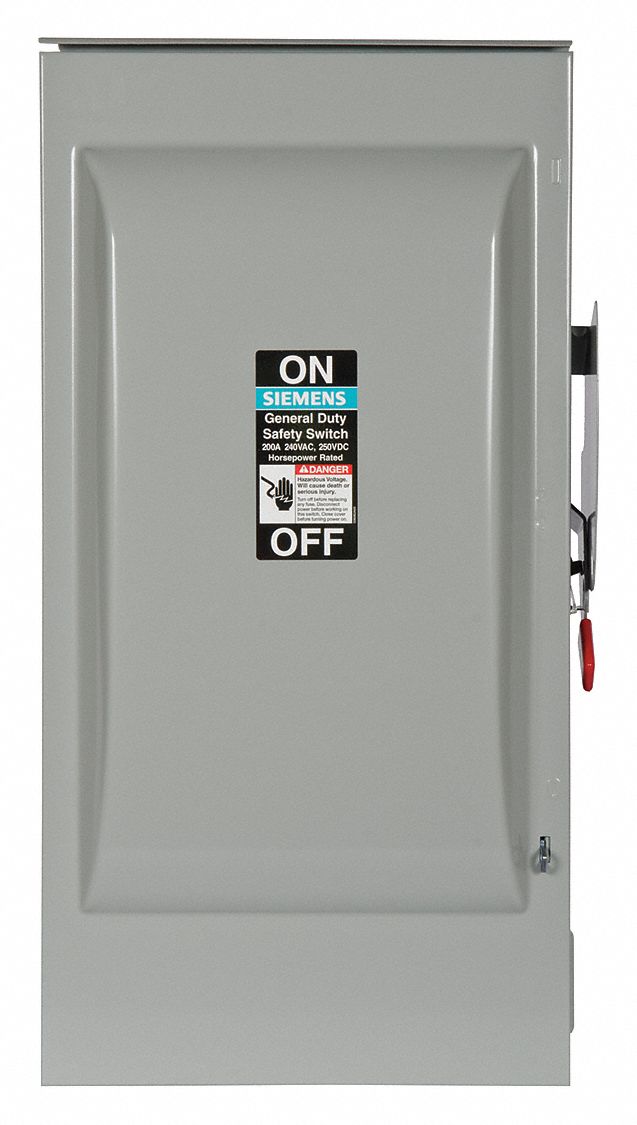 SIEMENS, Fusible, 200 A, Safety Switch - 20RA96|GF224NR - Grainger