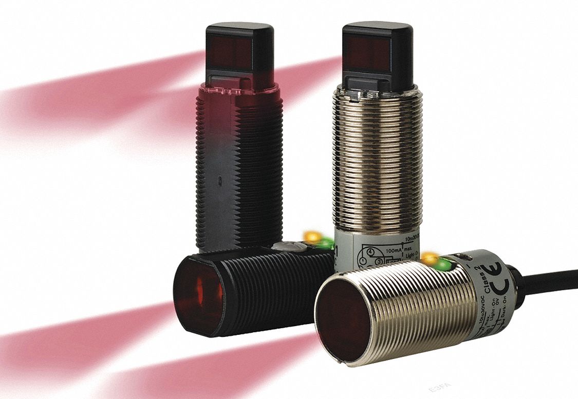 OMRON, M18 Threaded, Non-Terminated Cable, Photoelectric Sensor ...