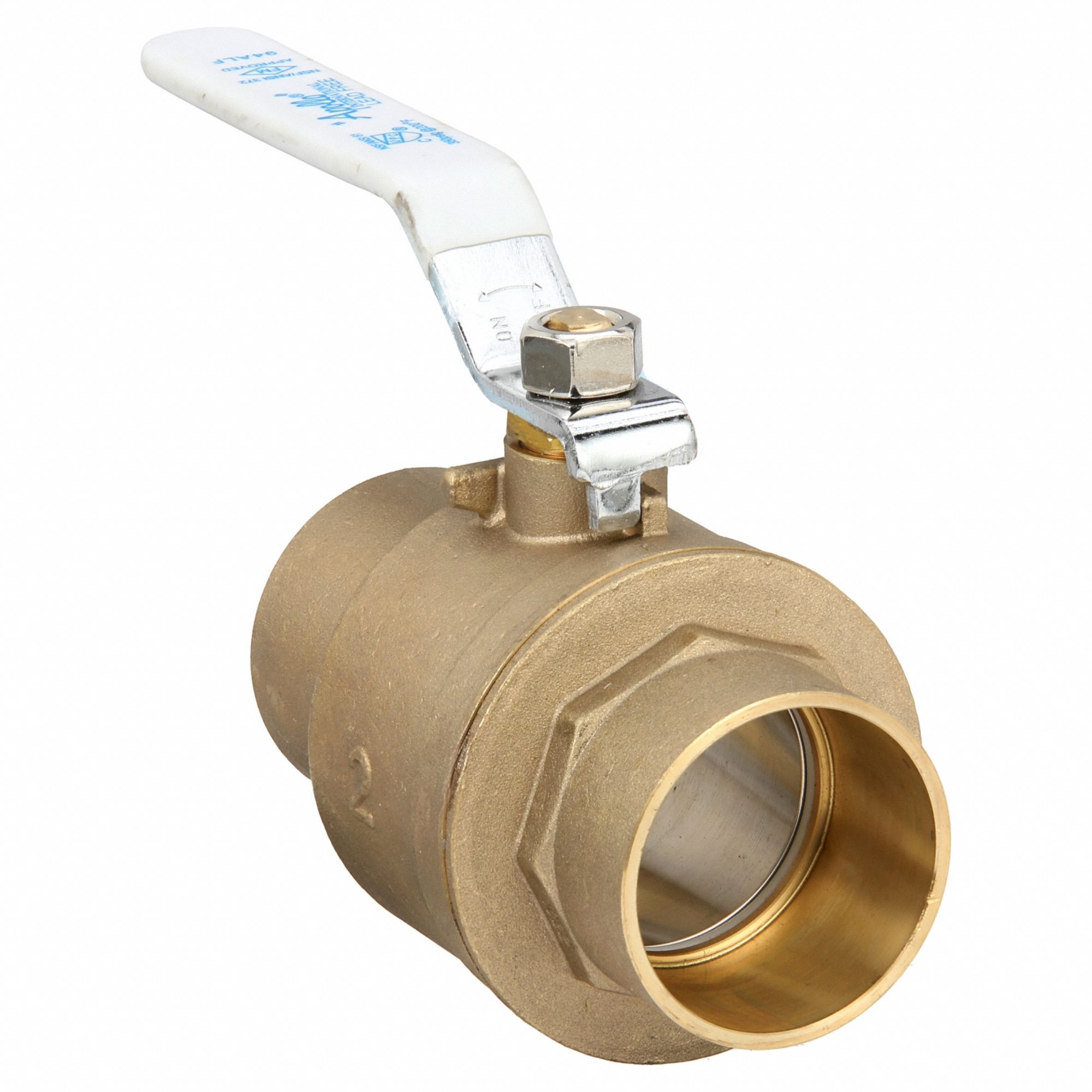 APOLLO, 2 in, Brass, Manual Two-Way Ball Valve - 20RE22|94ALF-208-01A - Grainger