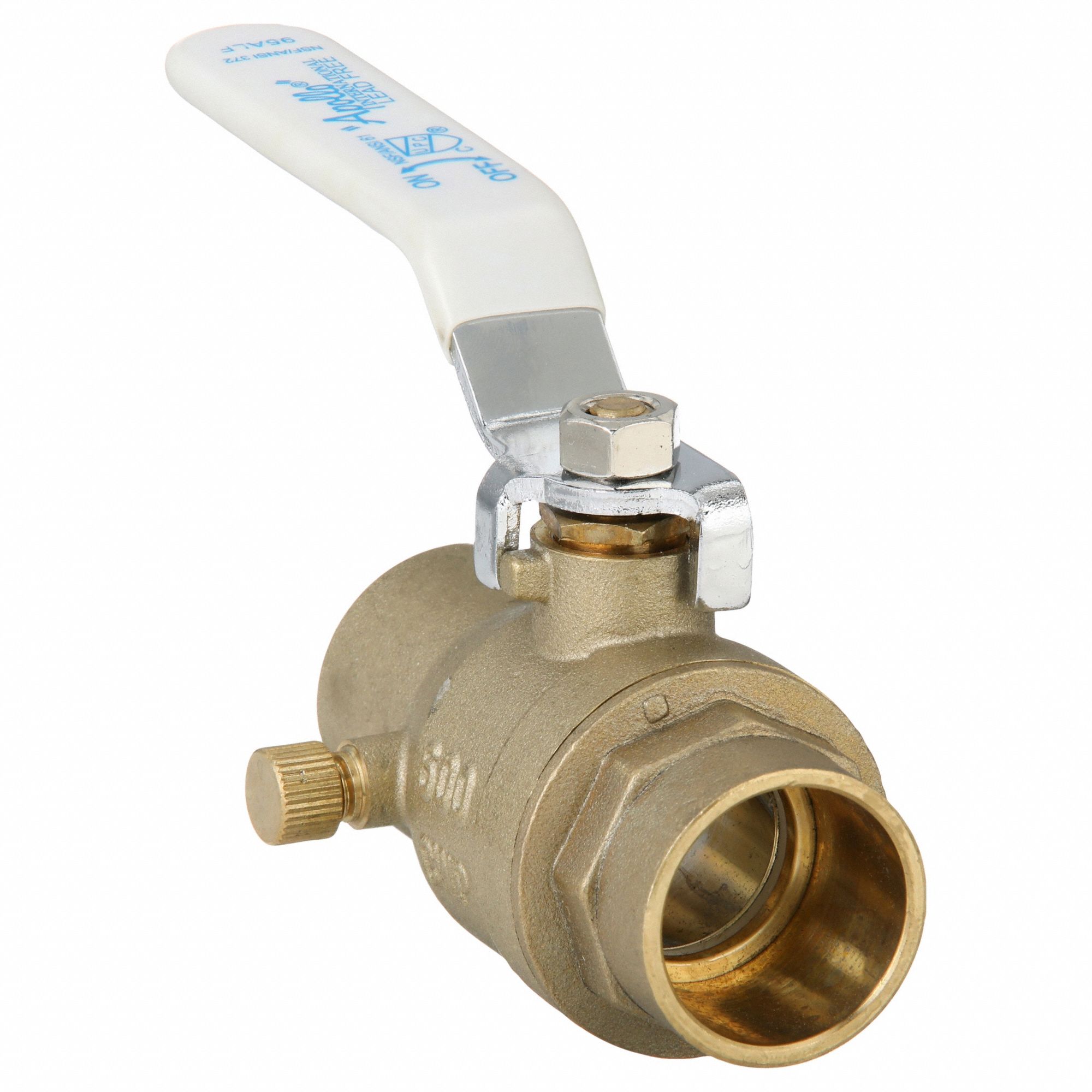 APOLLO, 1 in Pipe Size, Sweat x Sweat, Manual Two-Way Ball Valve ...