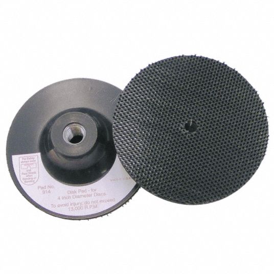 3M, 4 in Dia x 1/8 in T, Non-Vacuum, Hook-and-Loop Disc Backup Pad ...