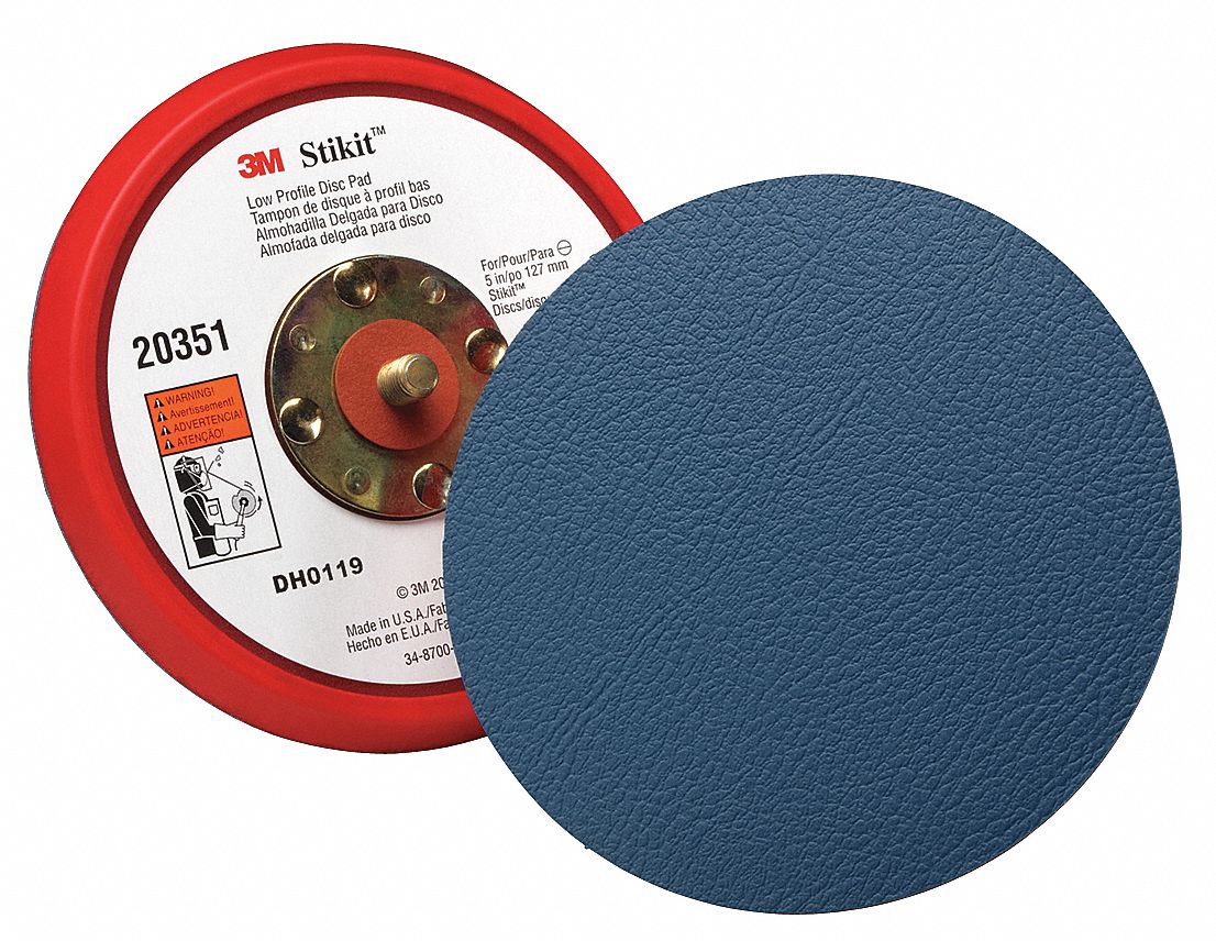 3M Disc Pad: 6 in Dia, 3/8 in Thick, Foam, Red/Blue - 20RV99|20354 ...