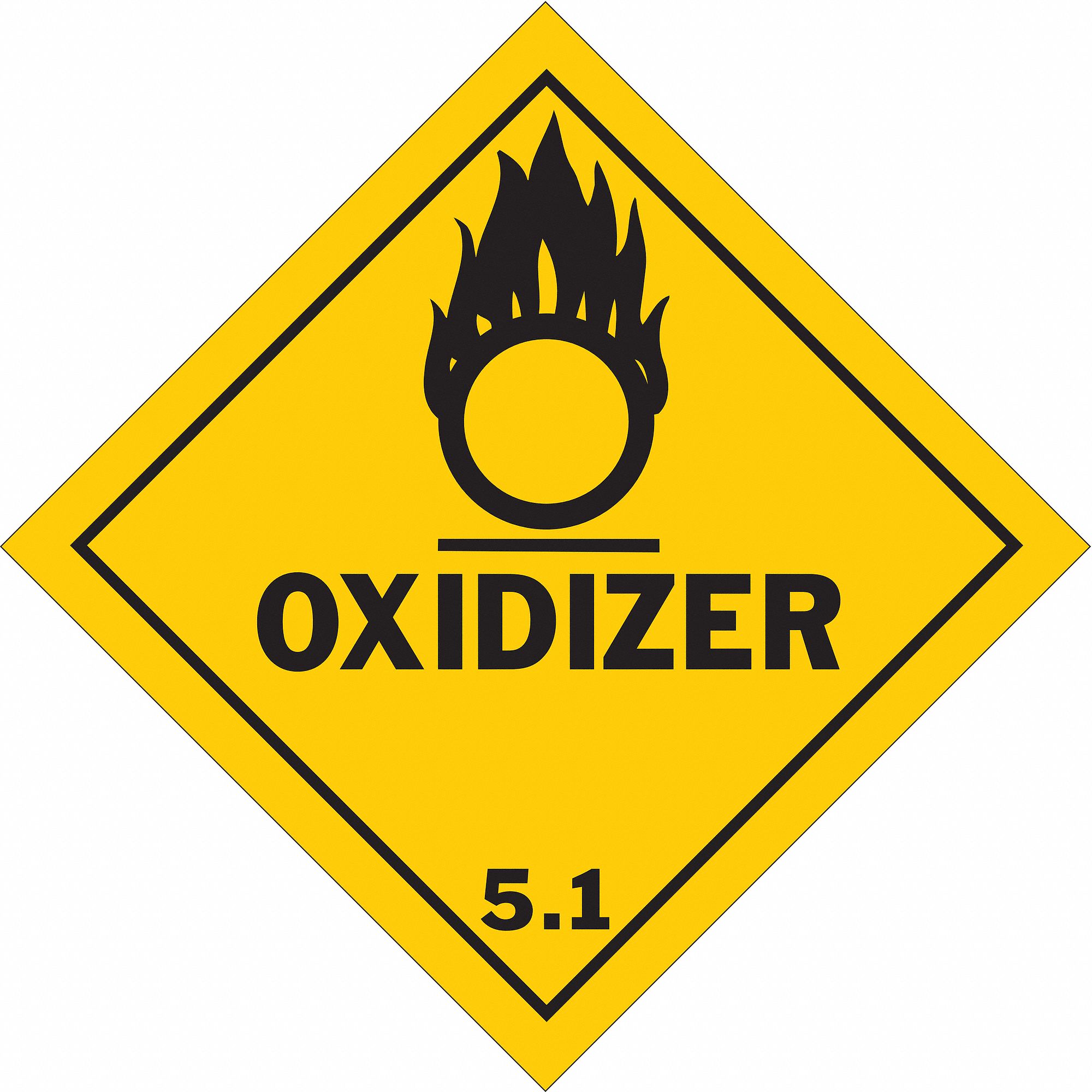 BRADY, Oxidizer, 4 in x 4 in, DOT Container Label - 20RY49|121071 ...