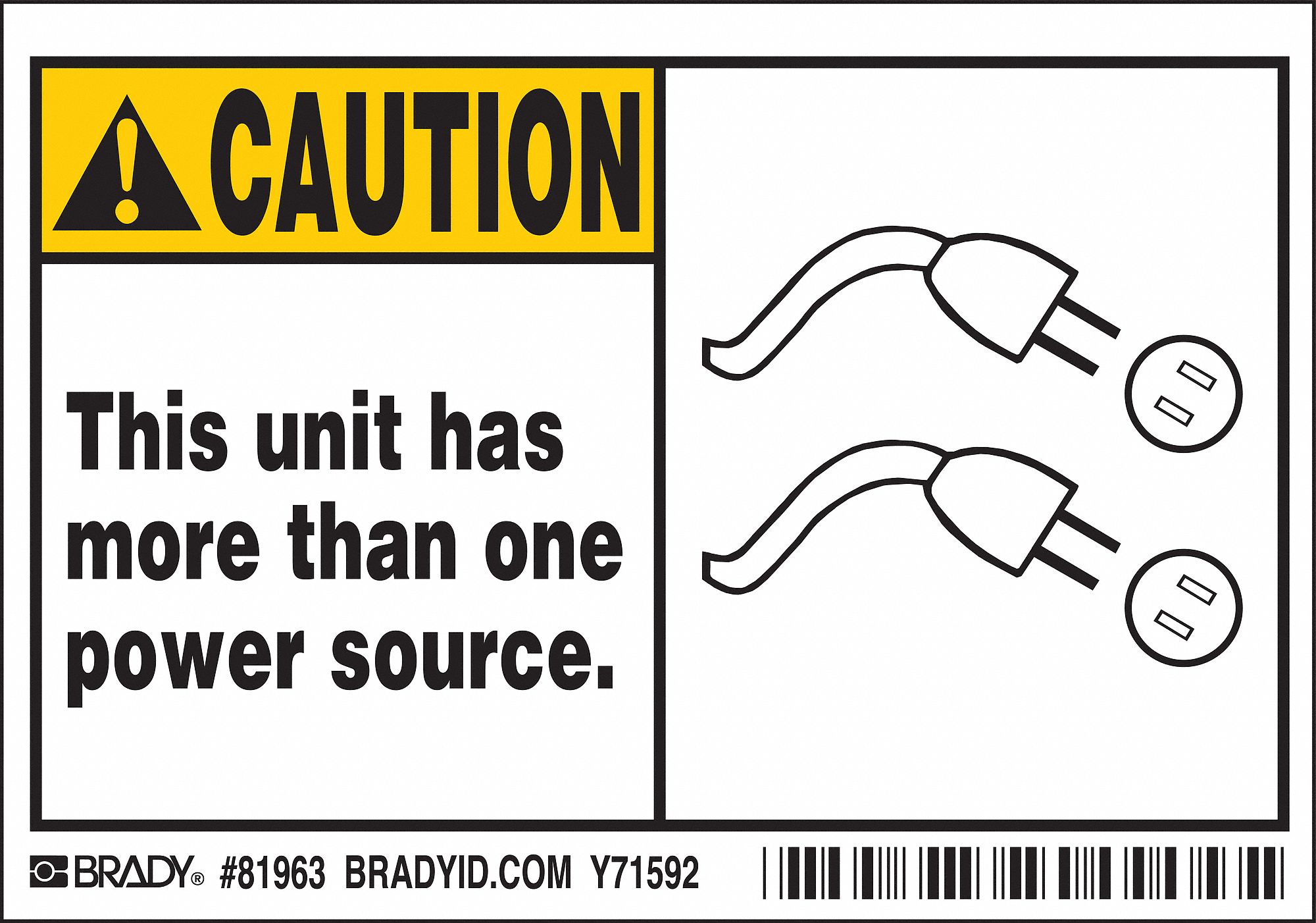 Polyester, Adhesive Sign Mounting, Machine/Equipment Label - 20RZ55 ...