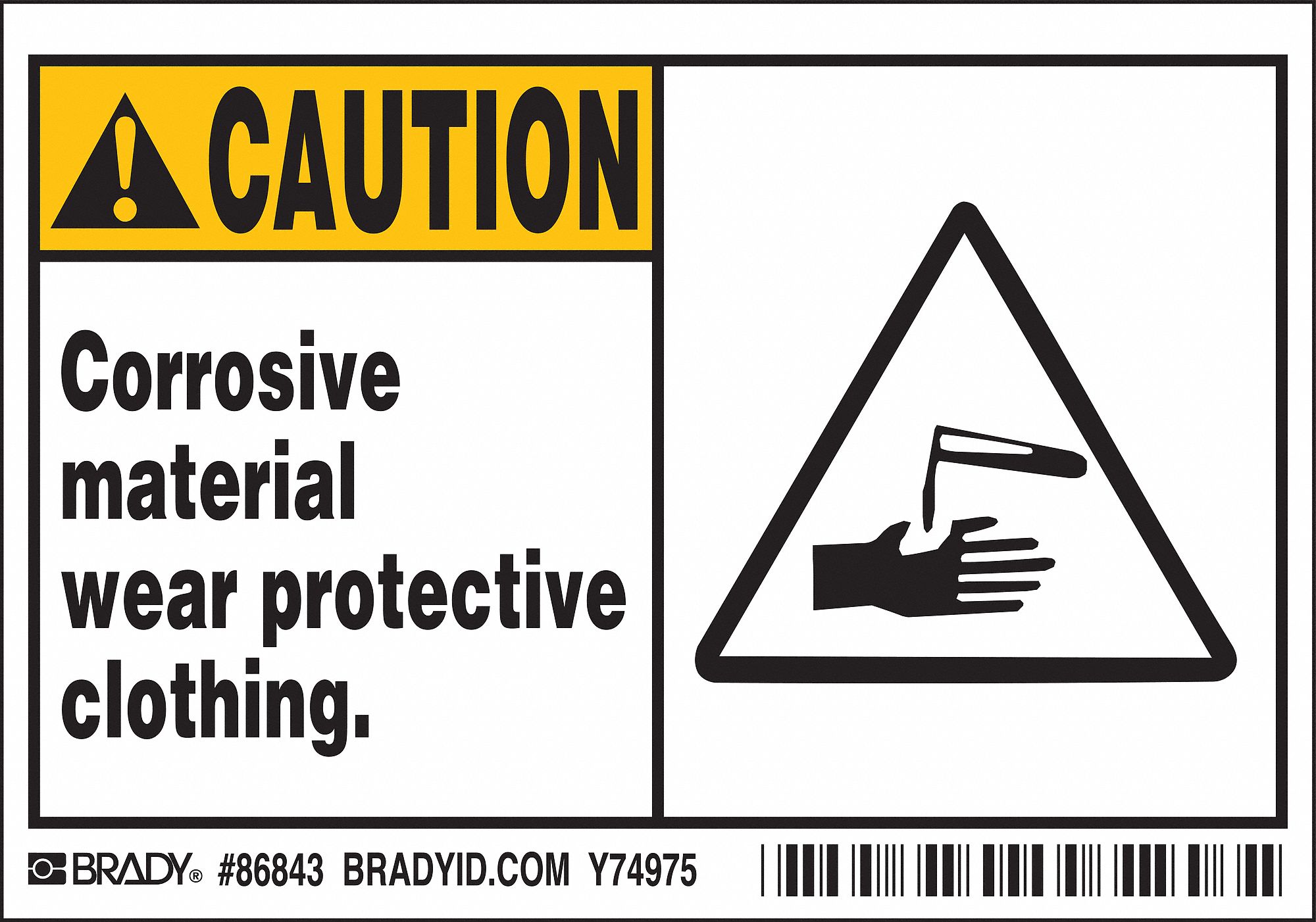 Polyester, Adhesive Sign Mounting, Label - 20RZ81|86843 - Grainger