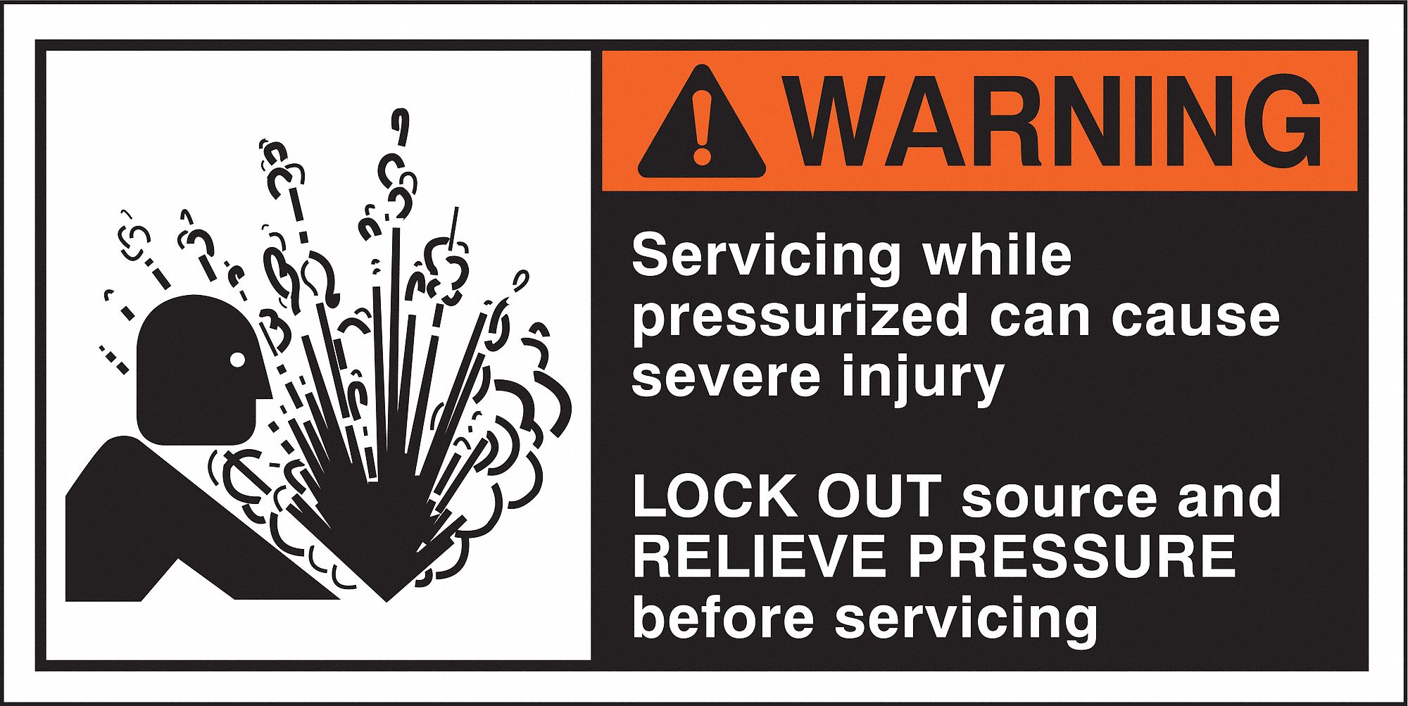 BRADY WARNING LABEL,2-1/2INHX5INW,HP POLY.,PK5 - Safety, Facility and ...