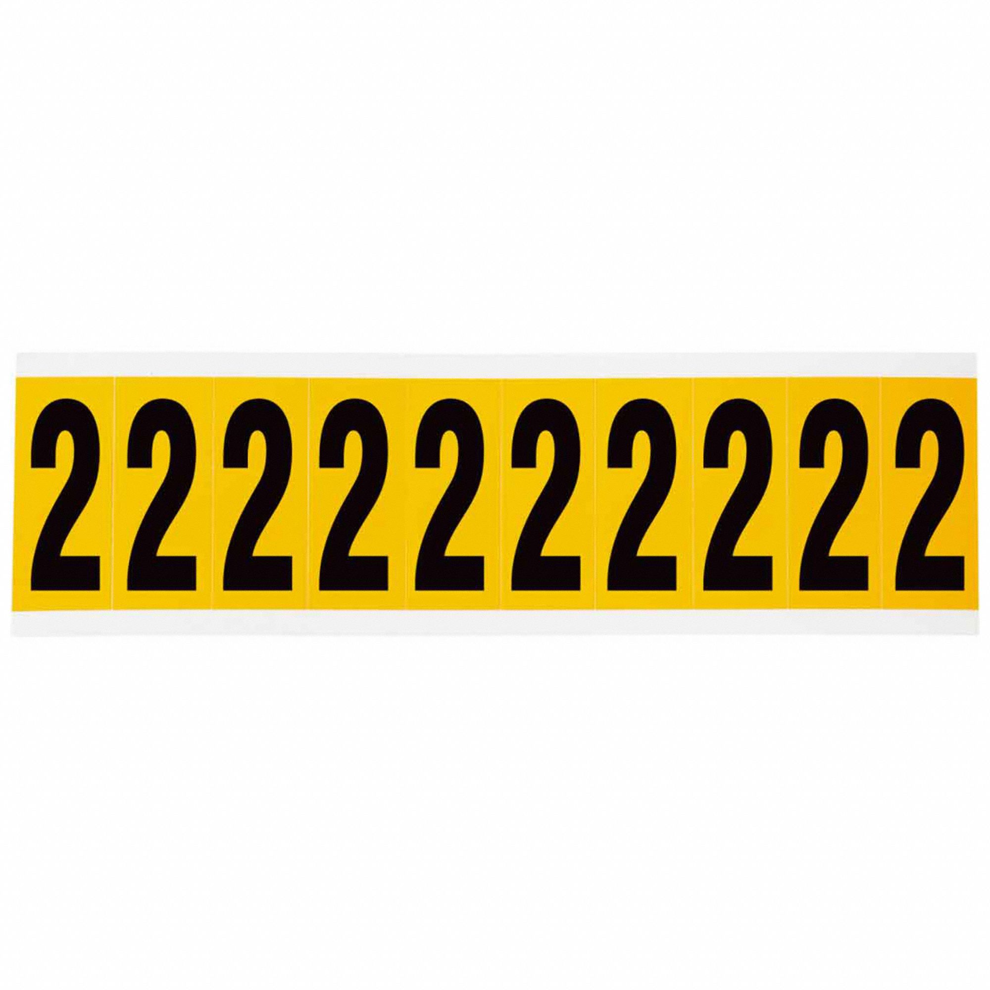 2 in Character Ht, Indoor/Outdoor, Number Label - 20TA71|1534-2 - Grainger