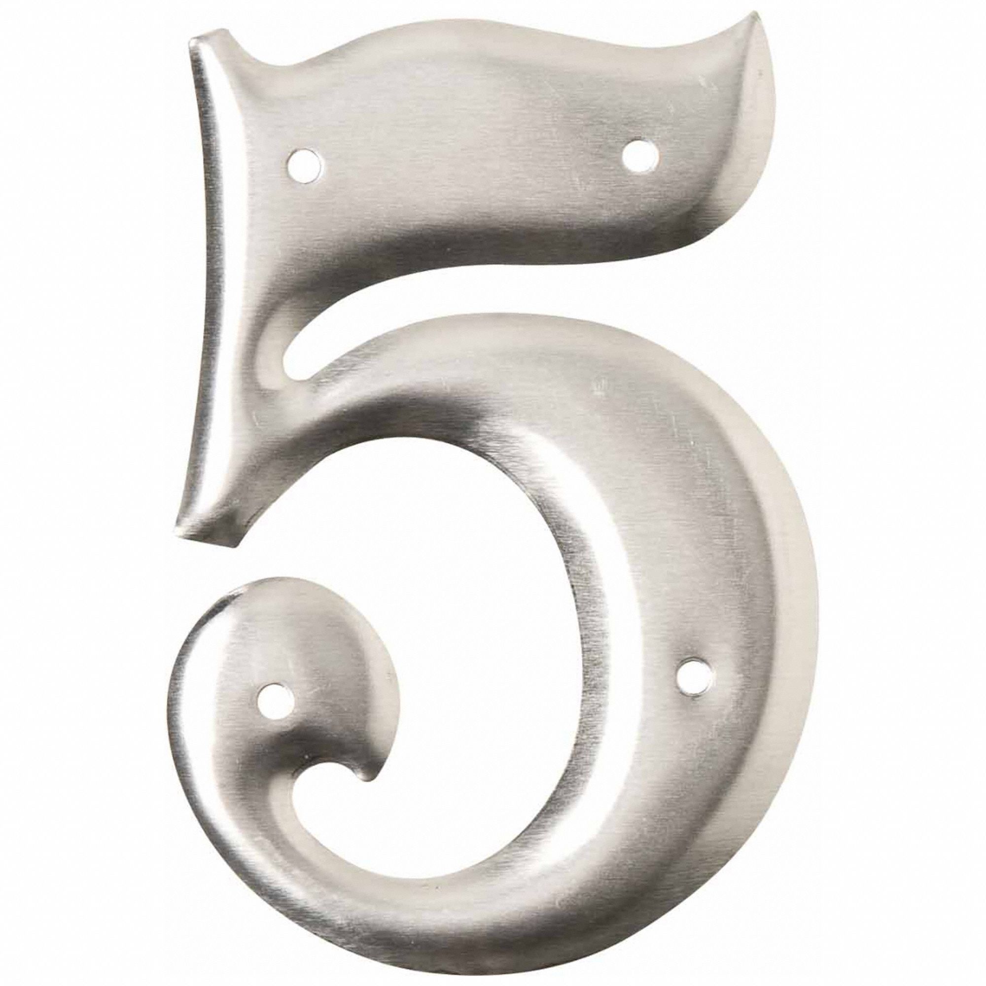 5, Silver, Number Label - 20TA78|1600-5 - Grainger