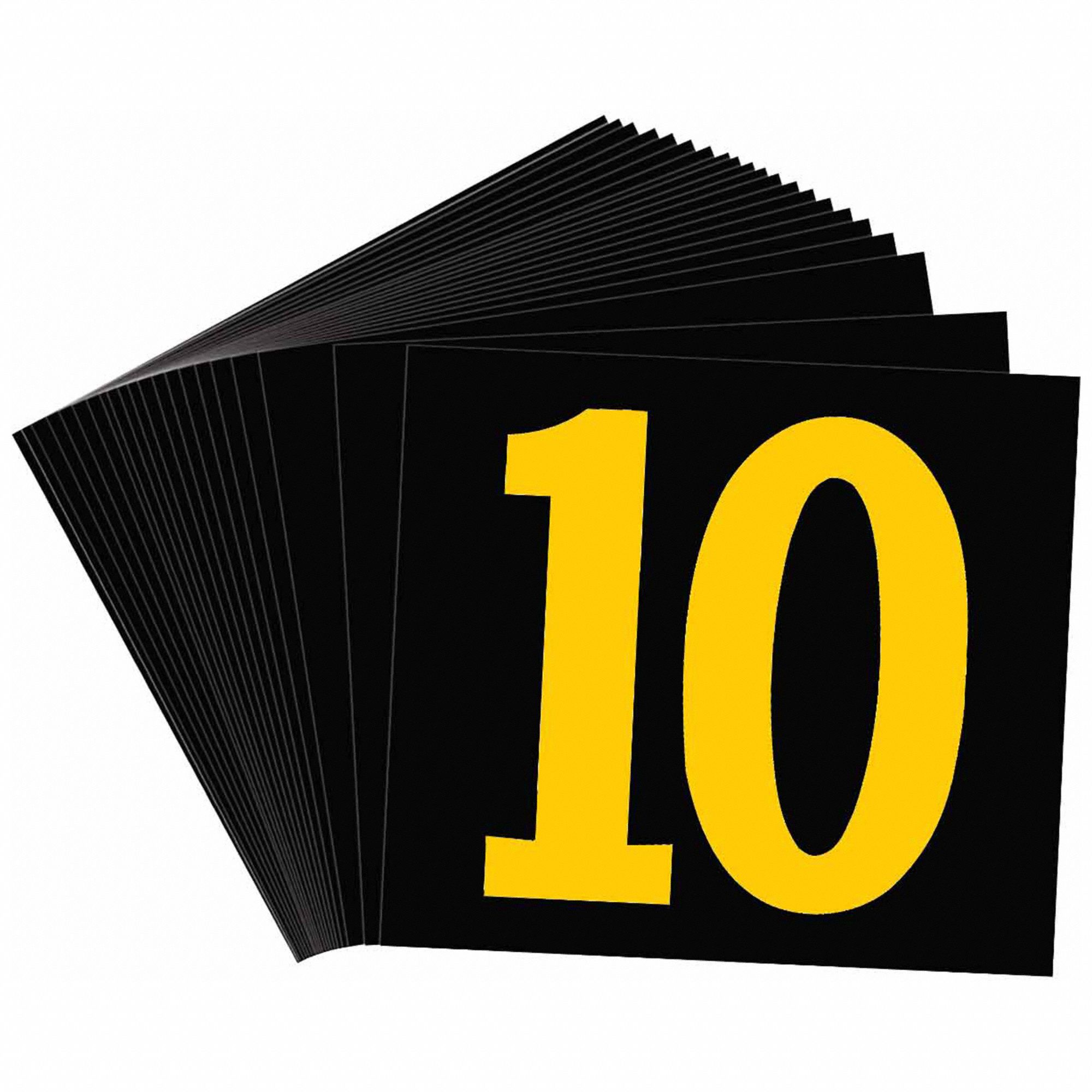 10, 2 1/2 in Character Ht, Number Label - 20TC11|50011 - Grainger