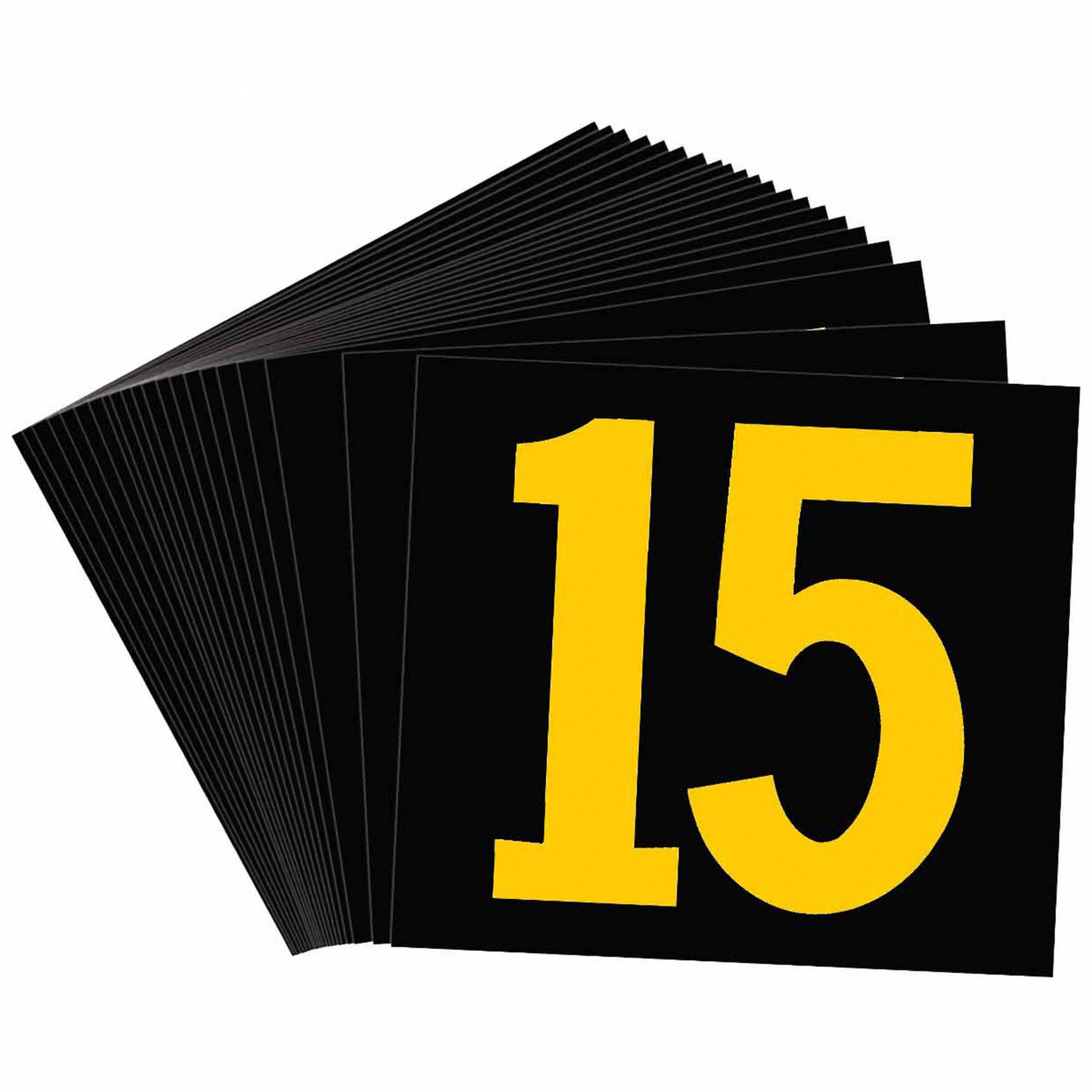 15, 2 1/2 in Character Ht, Number Label - 20TC12|50012 - Grainger