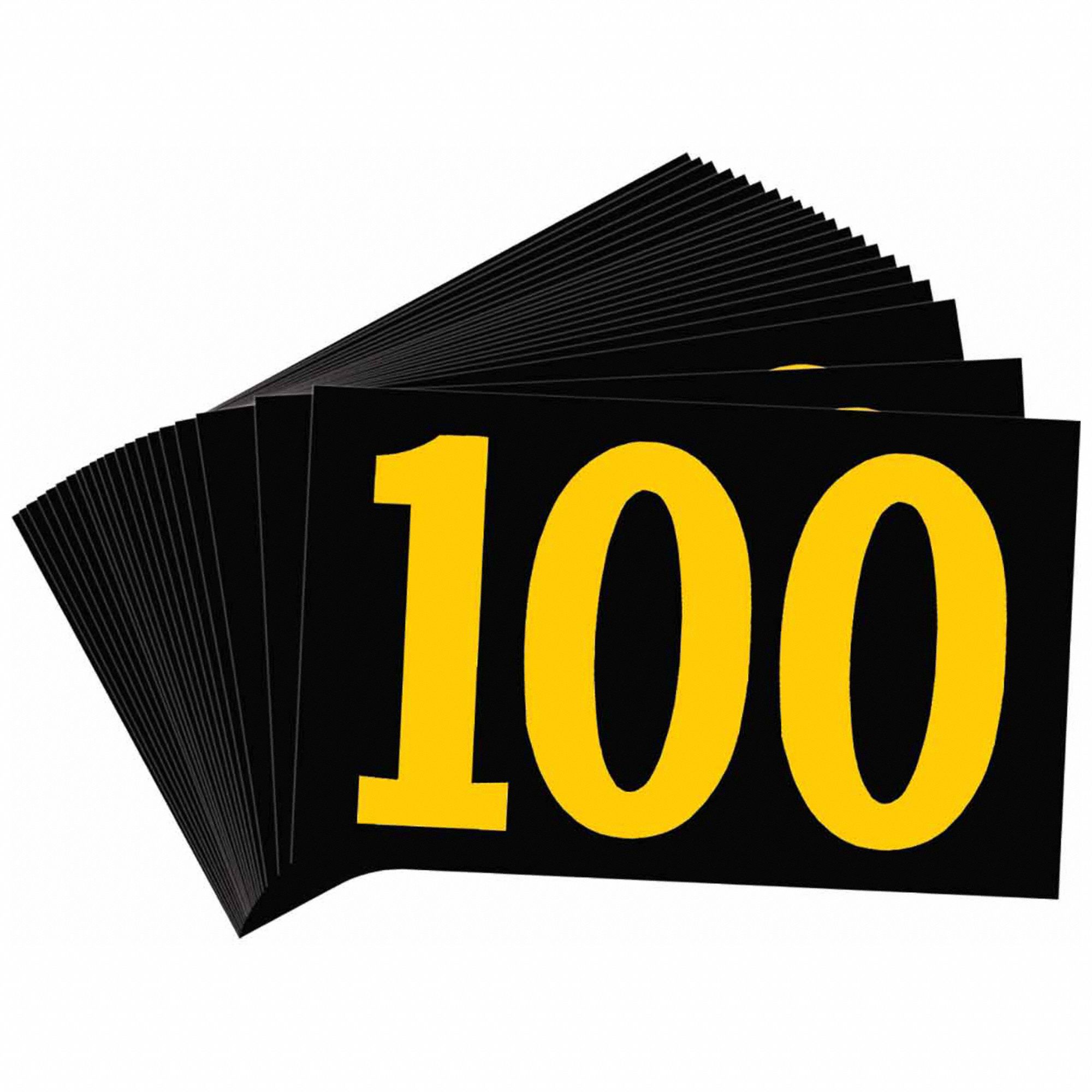 100, 2 1/2 in Character Ht, Number Label - 20TC17|50017 - Grainger