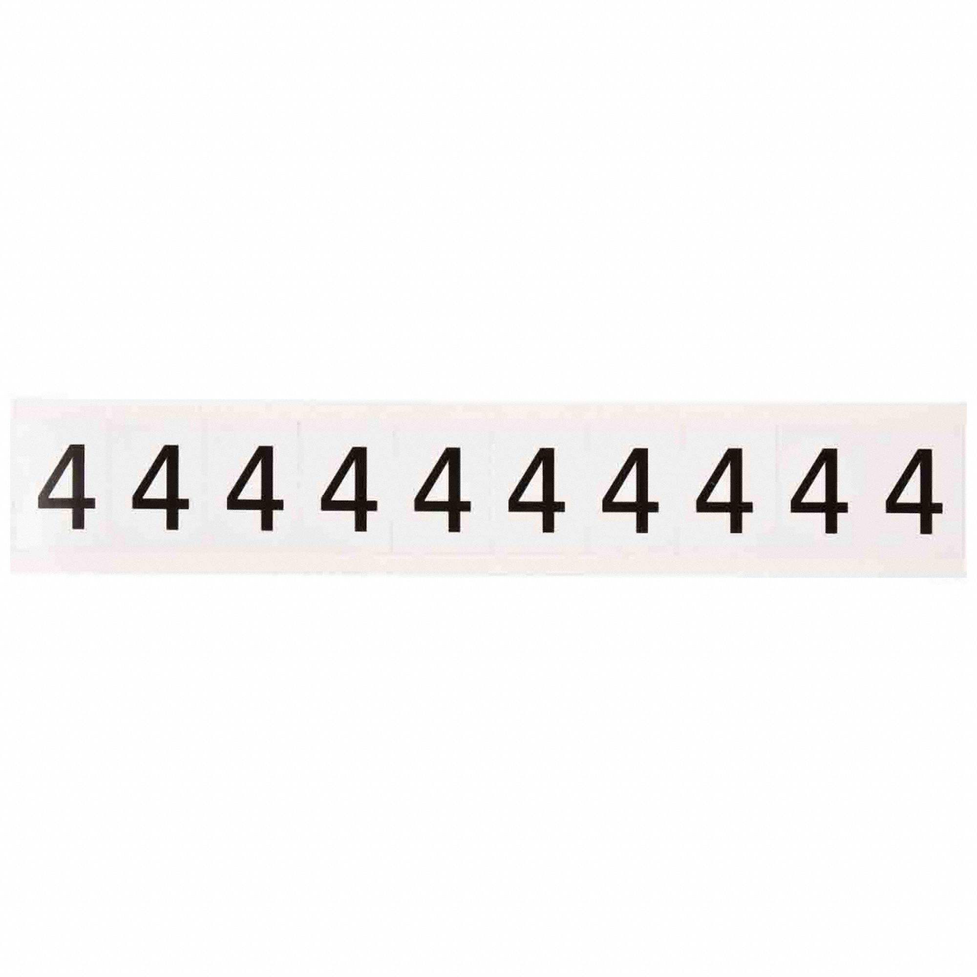 1 in Character Ht, Indoor/Outdoor, Number Label - 20TD33|9713-4 - Grainger