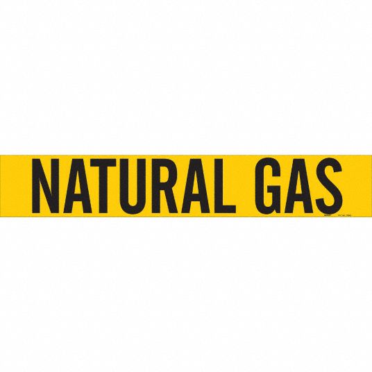 Natural Gas, Yellow, Pipe Marker - 20TE10|105803 - Grainger