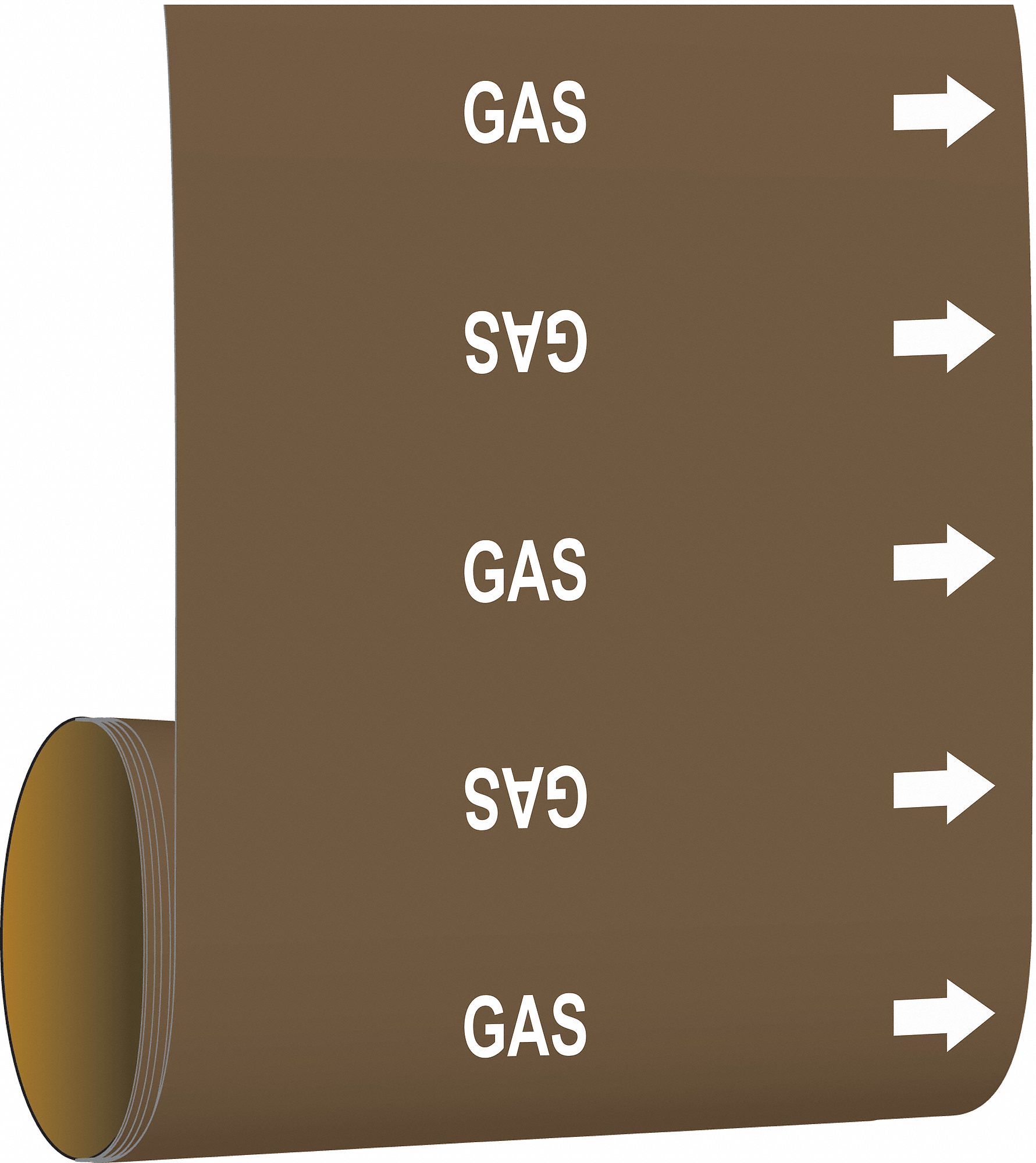 Gas, Brown, Pipe Marker - 20TE40|109003 - Grainger