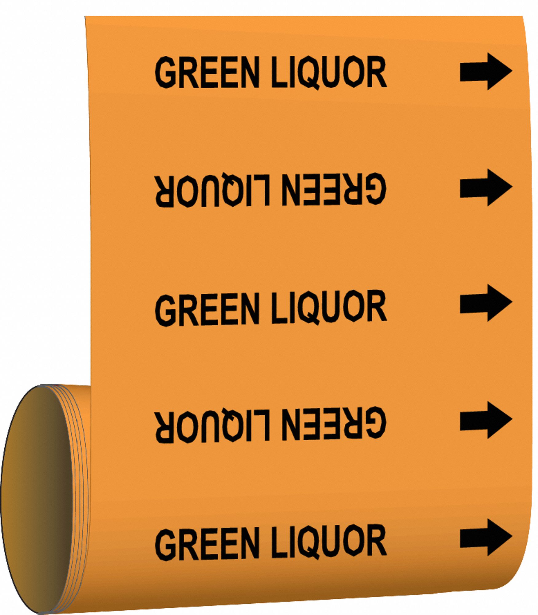 Green Liquor, Orange, Pipe Marker - 20TE42|109033 - Grainger