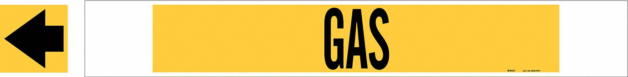 Gas, Yellow, Pipe Marker - 20TF10|5698-HPHV - Grainger