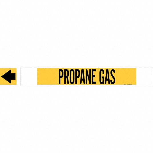 Propane Gas, Yellow, Pipe Marker - 20TF24|5748-HPHV - Grainger
