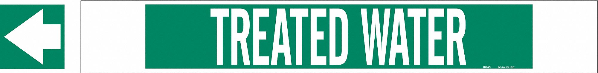 Treated Water, Green, Pipe Marker - 20TF27|5775-HPHV - Grainger