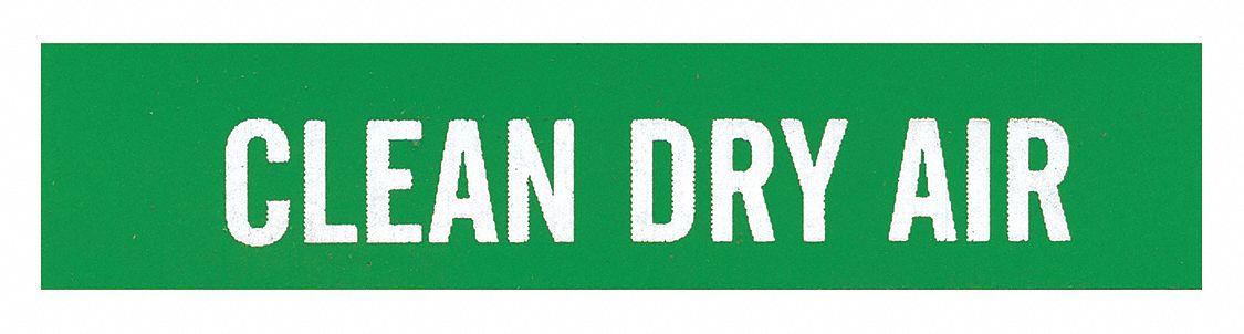 Clean Dry Air, Green, Pipe Marker - 20TG38|91915 - Grainger