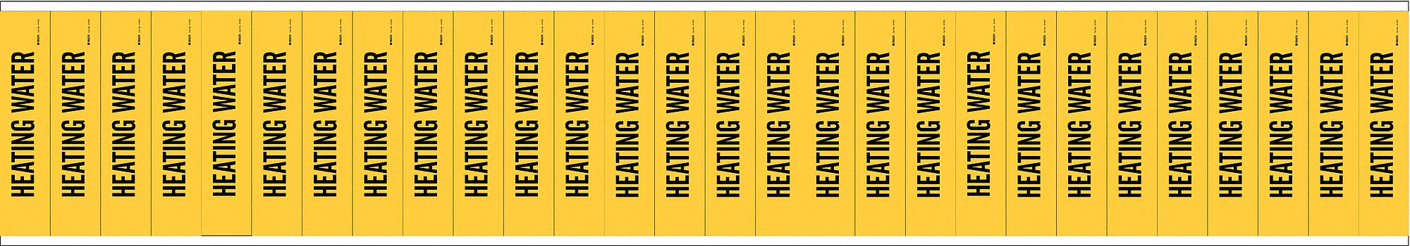 Heating Water, Yellow, Pipe Marker - 20TG47|91933 - Grainger