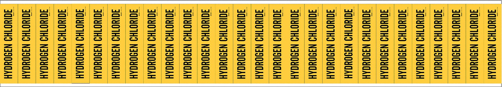 Hydrogen Chloride, Yellow, Pipe Marker - 20TG55|91942 - Grainger