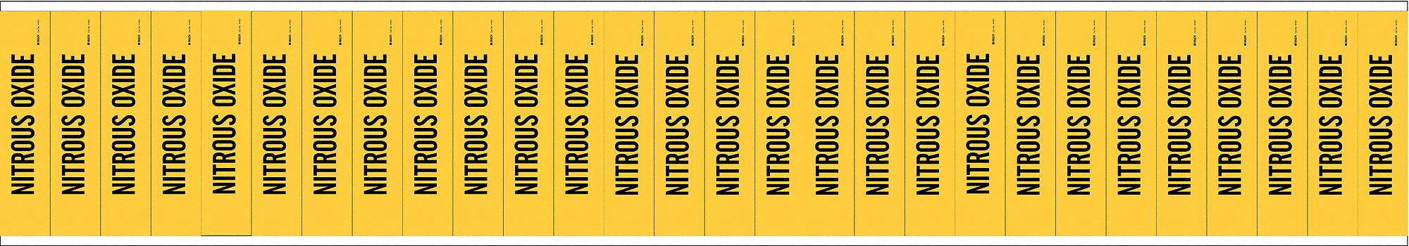Nitrous Oxide, Yellow, Pipe Marker - 20TG61|91951 - Grainger