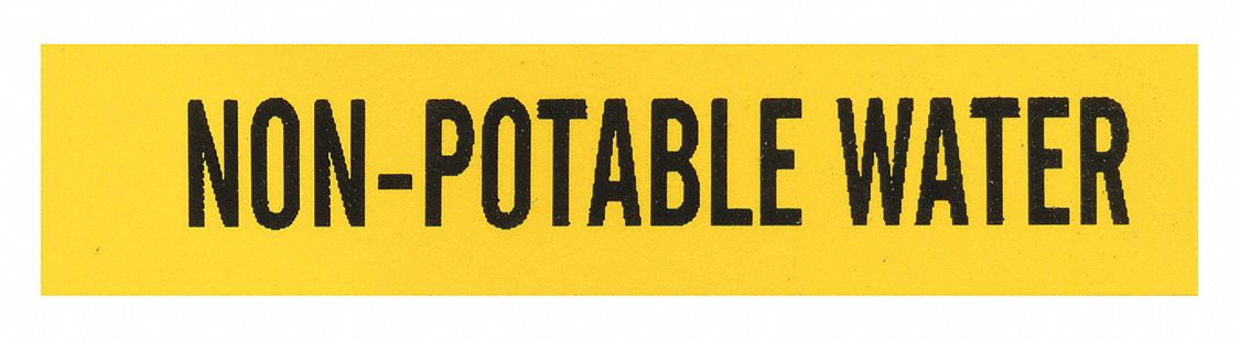 Non-Potable Water, Yellow, Pipe Marker - 20TG62|91953 - Grainger