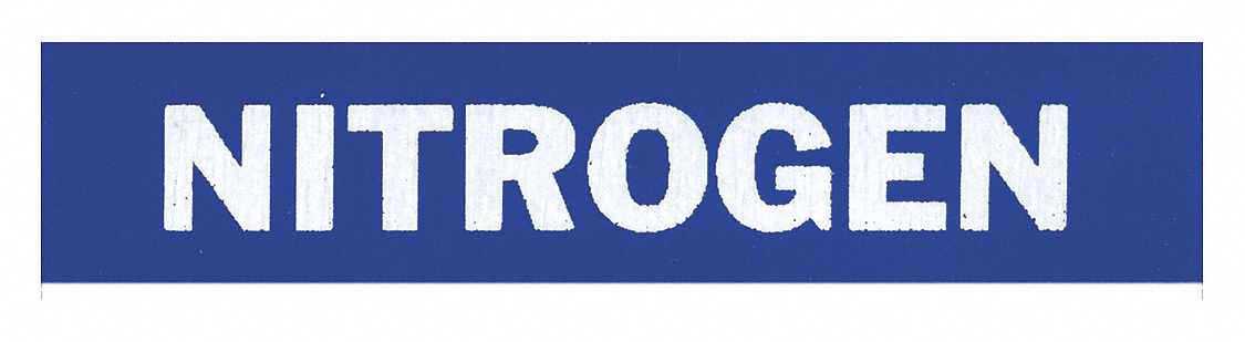 Nitrogen, Blue, Pipe Marker - 20TG79|91997 - Grainger