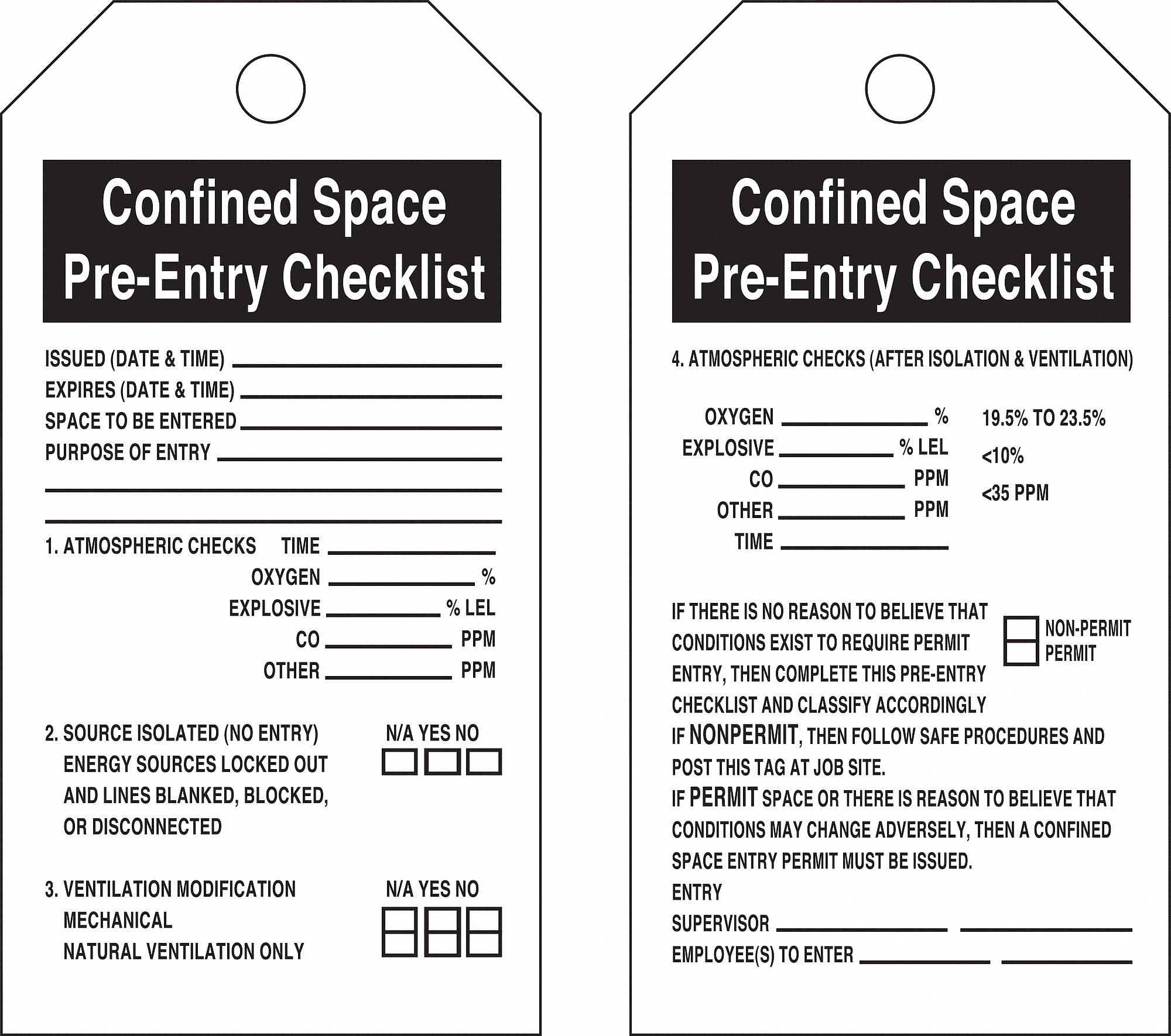 Black/White, Cotton String, Safety Tags - 20TJ23|65457 - Grainger