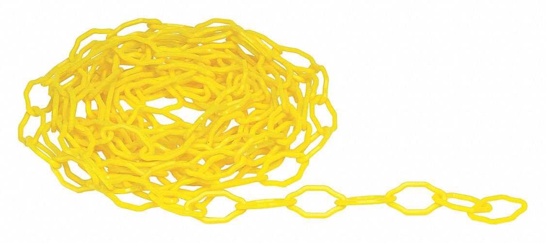20 ft Lg, Yellow, Plastic Chain - 20TL18|77207 - Grainger